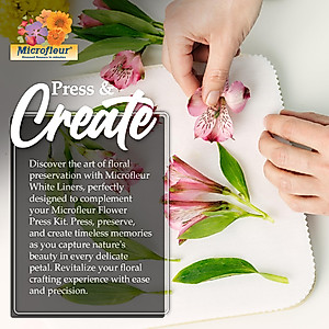 Microfleur 20 Pc Max Liners Max 9" Microwave Flower Press, Extra/Replacement Liners 20 Pc Liners (10 Pair) - White Liners Only