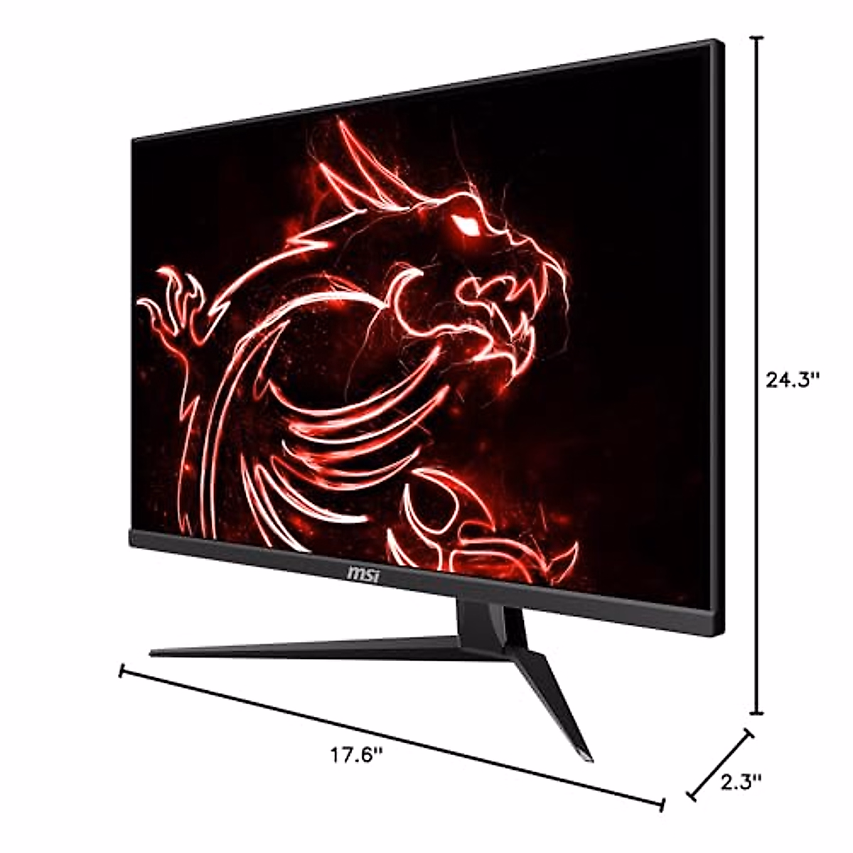 MSI MAG2732, 27" Gaming Monitor, 1920 x 1080 (FHD), IPS, 1ms, 165Hz, G-Sync Compatible, HDR Ready, HDMI, Displayport, Tilt