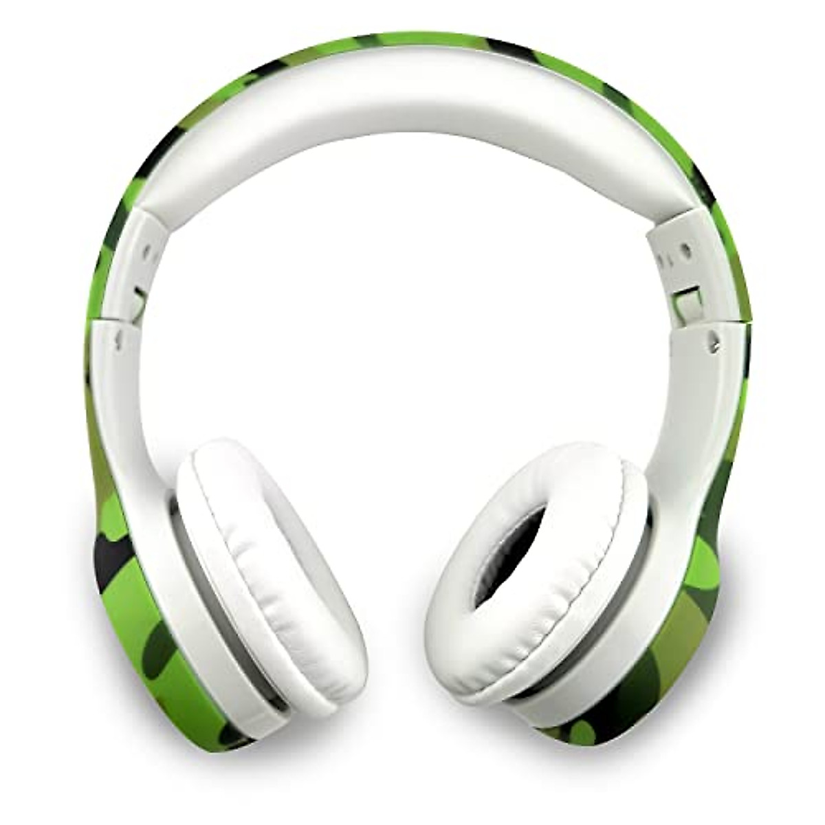 YUSONIC Kids Headphones with Graphic Design, Two Audio Port for Sharing,85 db Toddler Headphones for Kids with mic Boys Girls Baby Children Toddlers School Travel use (camo Green)