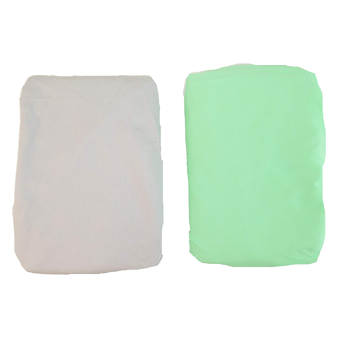 Baby Bassinet Sheets for the Chicco Lullago & Ingenuity Foldaway Rocking Bassinets 32x19 | Set of 2 (Green/Gray) | Portable Travel Bassinet | Durable and Made to Last | 100% Woven Cotton