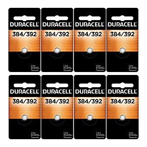 Duracell 384/392 - 2 pack - 4 packs - 8 total batteries