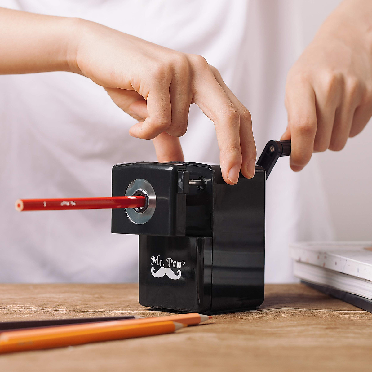Mr. Pen- Manual Pencil Sharpener, Pencil Sharpener, Desk Pencil Sharpener, Pencil Sharpener for Colored Pencils, Pencil Sharpener Manual, Pencil Sharpener for Kids, Pencil Sharpener Handheld.