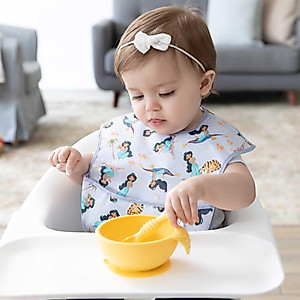 Bumkins Disney Bibs for Girl or Boy, SuperBib Baby and Toddler for 6-24 Months, Essential Must Have for Eating, Feeding, Baby Led Weaning, Mess Saving Waterproof Soft Fabric, 3-pk Princess Magic