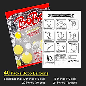 DASIGJID Clear Bobo Balloons (10, 18, 20, 24 inches) Transparent Crystal Bubble Balloons Create Indoor Outdoor Decorations for Baby Shower, Birthday, Anniversary, Wedding, Christmas Parties Event