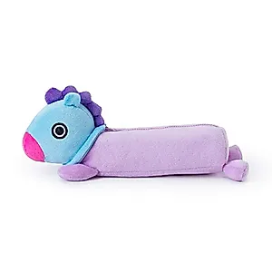 BT21 MANG Character Soft Plush Stuffed Animal Cute Pencil Case Pouch, Purple/Blue