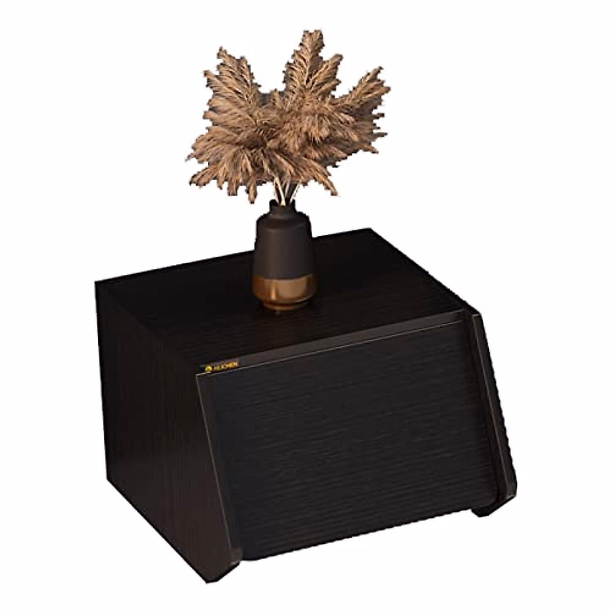 ALISENED Wooden Stackable Storage Box with Drawers, Small Mordern Storage Bookcase Bin, Storage Organizer Stackable Cubles for Home Books Clothes Toy. Wood Display Box for Bedroom and Livingroom,black