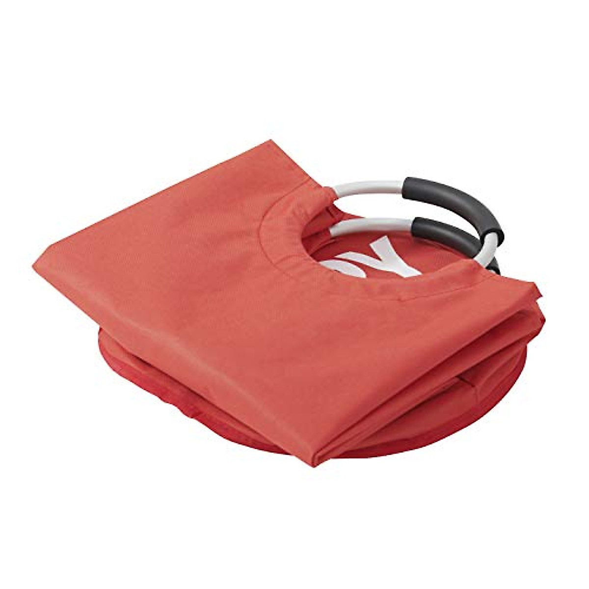 HOMEAMY 82L Large Thicken Laundry Basket Collapsible Fabric Laundry Hamper Foldable Heavy Duty Clothes Bag Portable Washing Bin Waterproof Cloth Hampers Storage with Durable Aluminum Handles (Red)