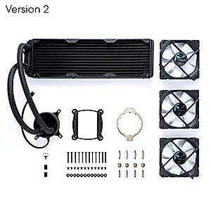 Fractal Design Celsius S36-360 mm Radiator - Silent Liquid CPU Cooler - PWM - Intelligent Controls - 3X Fractal Design Dynamic X2 PWM GP-12 120Mm Silent Fans Included - 1/4" Fitting - Black