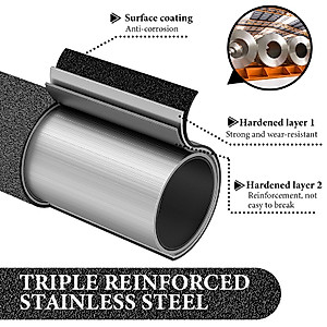 Floor Scraper Long Handle, Heavy duty floor scraper tool 16-63" made of stainless steel stronger with 5PCS extra 4Inch razor blade scraper tool is oil stains rust removal wallpaper cleaning tools.