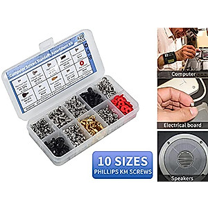 420PCS Computer Screws Standoffs Assortment Kit, Motherboard Screws for Universal Motherboard SSD Hard Drive PC Fan Power Supply Graphics PC Case, for DIY PC Installation & Repair