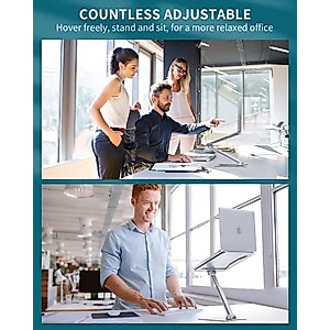 Biuupa Adjustable Laptop Stand for Desk- Sturdy Aluminum Foldable Computer Stand, Non-Slip Ergonomic Laptop Holder Lift for All Computers/ DJ/ Chromebook/ Notebook/ MacBook/ Air/ Pro, 10-16" Silver