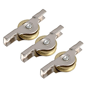 RDEXP Sliding Roller Wheel 20mm Diameter Slotted Wheel for Wardrobes Cabinet Bookcases Door Window Set of 20