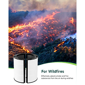 2-IN-1 Filter Replacement Compatible with Dyson TP07 / HP07 / HP09 / TP06 / HP06 / TP04 / HP04 Air Purifier, 360 Combi Glass + Carbon Air Purifier Filter