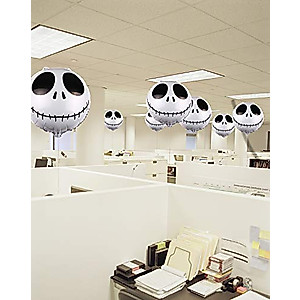 10PCS Halloween Skeleton Demon Aluminum Foil Balloon, Suitable for Halloween, Cosplay Theme Party Decoration, Wedding Birthday Party Decoration(18 Inches)