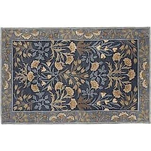 Pottery Barn 3x5 2.5x9 5x8 8x10 9x12 Adeline Blue Handmade Tufted Woolen Area Rug (9x12)