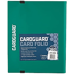 CardGuard Trading Card Pro-Folio, 9-Pocket Side-Loading Pages, Holds 360 Cards, Dark Green
