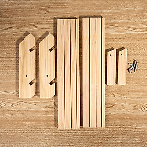 Eiyye 2-Tier Wooden Display Stand, Ring Earring Large Capacity Jewelry Display Stand,Wood Cupcake Stands Display Stand Craft Showing Organizer Tray For Retail Display Vendors Wood Riser(Natural)