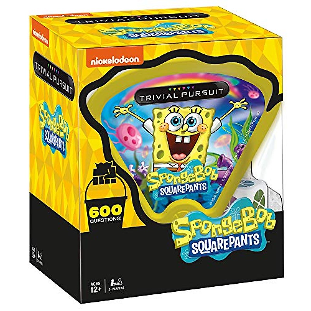 Trivial Pursuit SpongeBob SquarePants Quickplay Edition | Trivia Game Questions from Nickelodeon's SpongeBob SquarePants | 600 Questions & Die in Travel Container | Officially Licensed SpongeBob Game