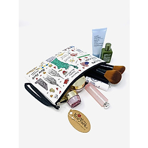 Girls & Women Large Fashion Cute New York Souvenir Zipper pouch Travel Cosmetic Bag Hand Bag Makeup Purse (JP-330133B)