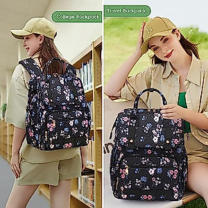 HIDDS Laptop Backpack Girls 15.6 Inch Bundle with Women Purses Backpack College School Bag Baby Diaper Backpacks