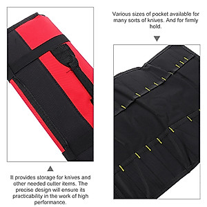 Luxshiny 22 Slots Chef Knife Roll Bag, Portable Knife Cases Organizer Knife bag holders Knife Roll Case Pocket Chef Knife Carrying Case Roller Bag