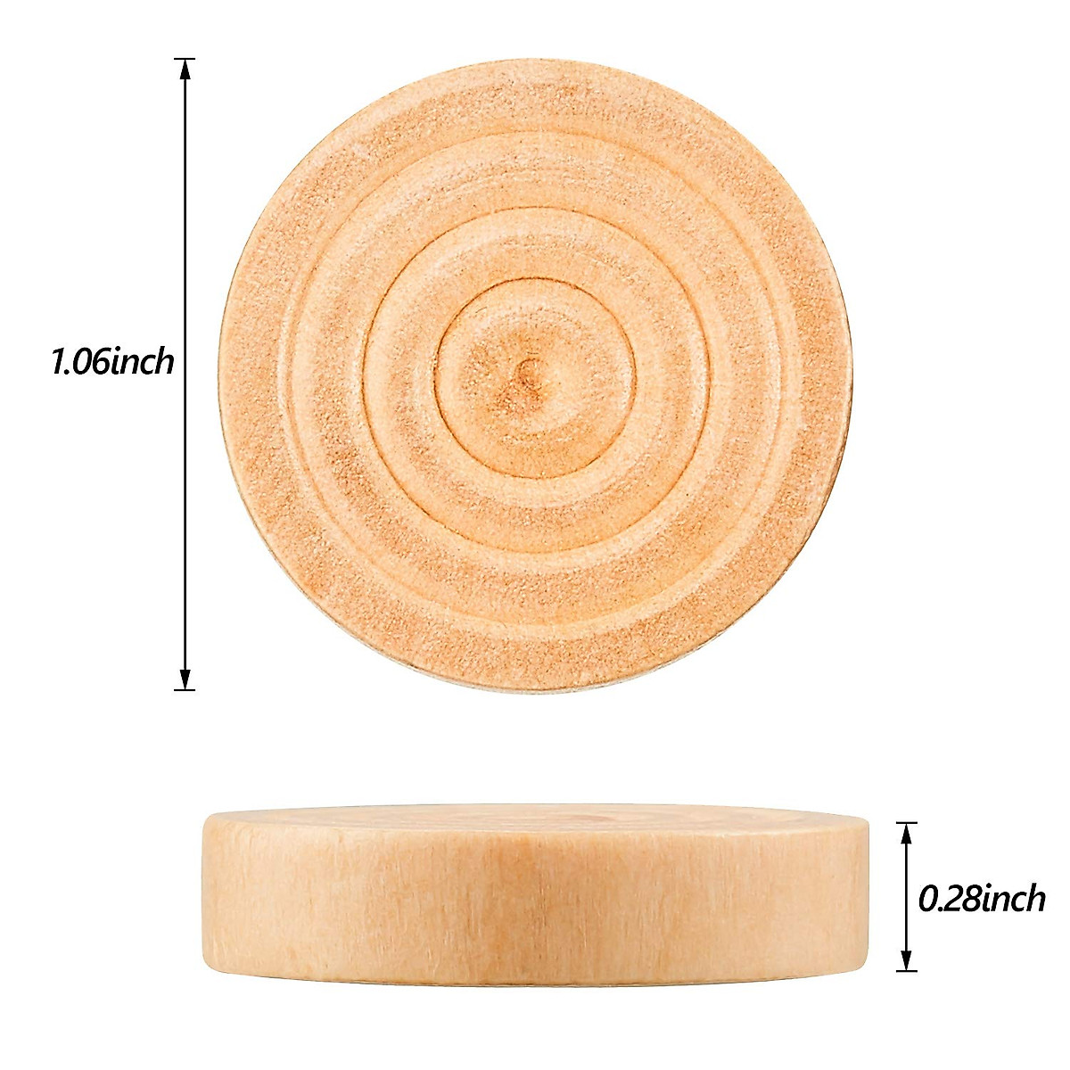 72 Pieces Wood Checkers 1.06 Inch Wooden Checkers Pieces Set with Stackable Ridge in Drawstring Storage Pouch for Board Game, Dark Brown and Natural