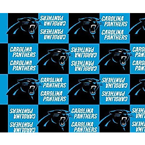 Panthers Checker Fabric- 1 Yard 58"/60" Wide Fleece Fabric