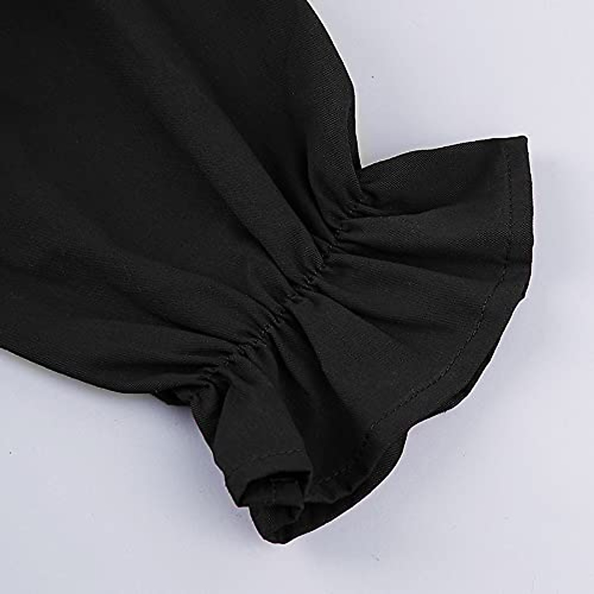 IZYJOY Toddler Baby Girl Fall Trench Coat Double Breasted Ruffle Trim Belted Winter Long Sleeve Casual Windbreaker Jacket (Black, 5-6X)