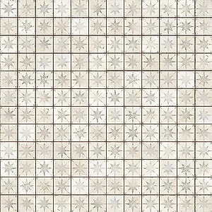 SomerTile FPEHMSW Harmonia Kings Star White 13" x 13" Ceramic Floor and Wall Tile