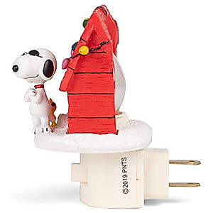 Peanuts 4.25 Inch Tall Snoopy Joe Cool Night Light Christmas Doghouse