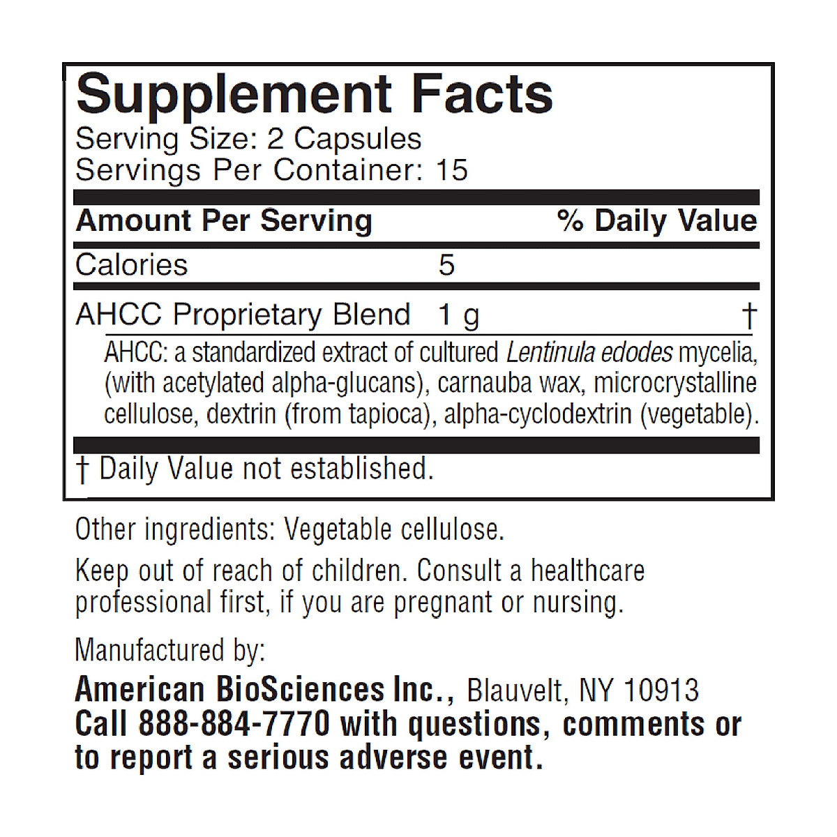 American BioSciences ImmPower AHCC Supplement 6-Pack, Enhanced Immune Support, Natural Killer Cell Activity and Cytokine Production, 30 Vegetarian Capsules, 500 milligrams per Capsule