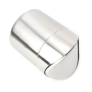 Yjcnelcr Stainless Steel Desk Trash Bin Countertop Waste Can with Swing Lid 1.5 L Waste Bin with Lid 80