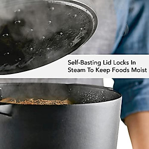 KitchenAid Seasoned Cast Iron Dutch Oven/Casserole, 6 Quart - Black