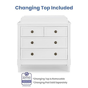 Delta Children B0CBQTYG76, Dresser w Interlocking, Bianca White