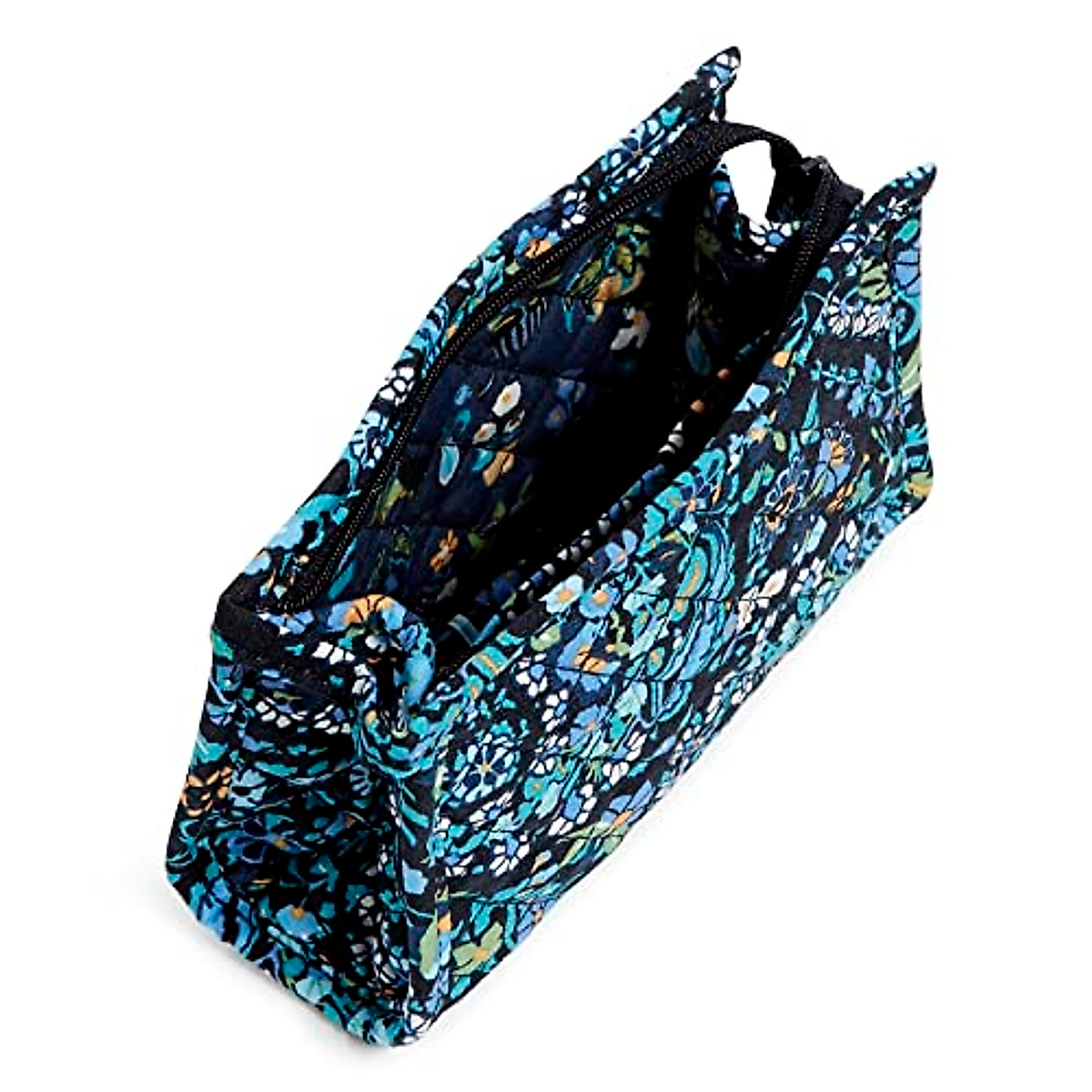 Vera Bradley Women's Cotton Mini Trapeze Cosmetic Makeup Organizer Bag, Dreamer Paisley - Recycled Cotton, One Size