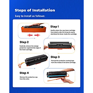 4 Pack (1BK+1C+1Y+1M) 307A | CE740A CE741A CE742A CE743A Remanufactured Toner Cartridge Replacement for HP Color Professional CP5225 CP5225n CP5225dn Printer -by Leadyink