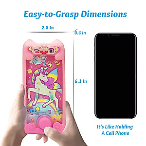 KOIJUMP Handheld Water Ring Toss Games,3 Packs,Travel Toys,Road Trip Essentials Kids,Retro Toys,Game Aqua Toy for Kids and Adults (Unicorn)