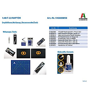 Italeri Models Lockheed Martin F-22 Raptor Plane Model Kit