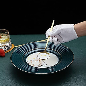 Matt Gold Dinner Spoons 6 Piece, 8.1'' Stainless Steel Tablespoons, Soup Spoons, Dessert Spoons, Spoons Silverware for Home, Kitchen or Restauran,Dishwasher Safe