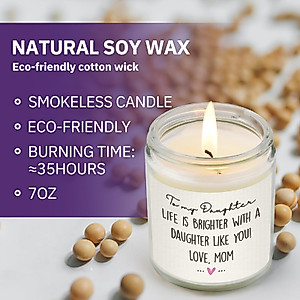 GiltGlimmer Daughter Christmas Gift from Mom, Daughter Gifts, Unique Birthday Gifts for Daughter, Lavender Scented Candle for Daughter Mothers Day Graduation Back to School Wedding Bridal Shower Gift