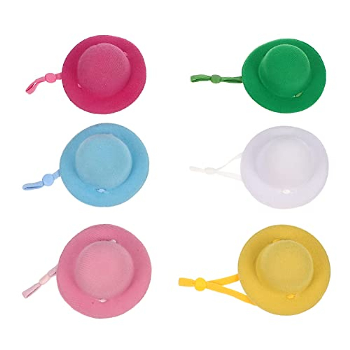 PATKAW Chicken Hats 6pcs Chicken Hats Hamster Hat with Adjustable Elastic Chin Strap Novel for Hens Rooster Lizard Guinea Pig Rat Duck Parrot Poultry Bird Parakeets Chick Tiny Pet Chicken Helmet