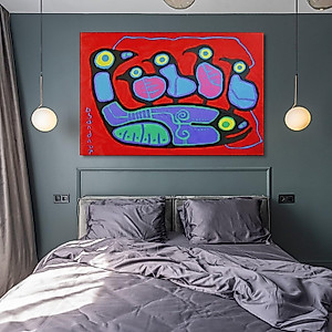 Norval Morrisseau Prints Loon Family Poster Canvas Wall Art Poster Decorative Bedroom Modern Home Print Picture Artworks Posters 08x12inch(20x30cm)