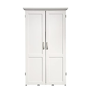 Sauder Miscellaneous Storage Craft & Sewing Armoire, L: 35.11" x W: 21.81" x H: 61.58", Glacier White finish