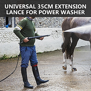 Yardenfun Curved High Pressure Washer Extension Lance Bar with Quick Car and Home Cleaning for Agricultural Irrigation and Gutter Cleaning