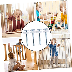 ibasenice 12 Pcs Child Playpen Screws Baby Gate Screw Threaded Spindle Rod Baby Accessory Spindle Rods for Baby Gate Bolt for Pressure Mounted Thru Gates Screw The Fence Hardware Safety Door