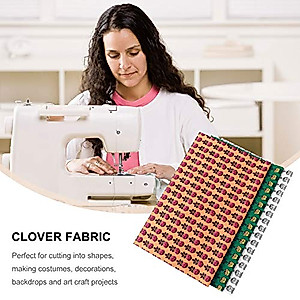 BESTOYARD Cotton Sheets Rose Bed Sheets 3pcs Cotton Fabric Bundles Squares Rose Pattern Quilting Sewing Patchwork Cloths Sheets for Sewing Patchwork Quilting Bags Bedding Checkered Sheets Bed Blanket