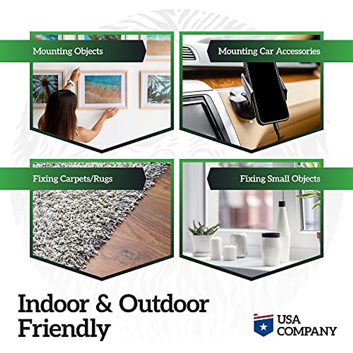 WickedGood Mounting Tape (3/4" x 120"), Double Sided Adhesive Tape, Heavy Duty Indoor & Outdoor Tape, Waterproof (Clear)