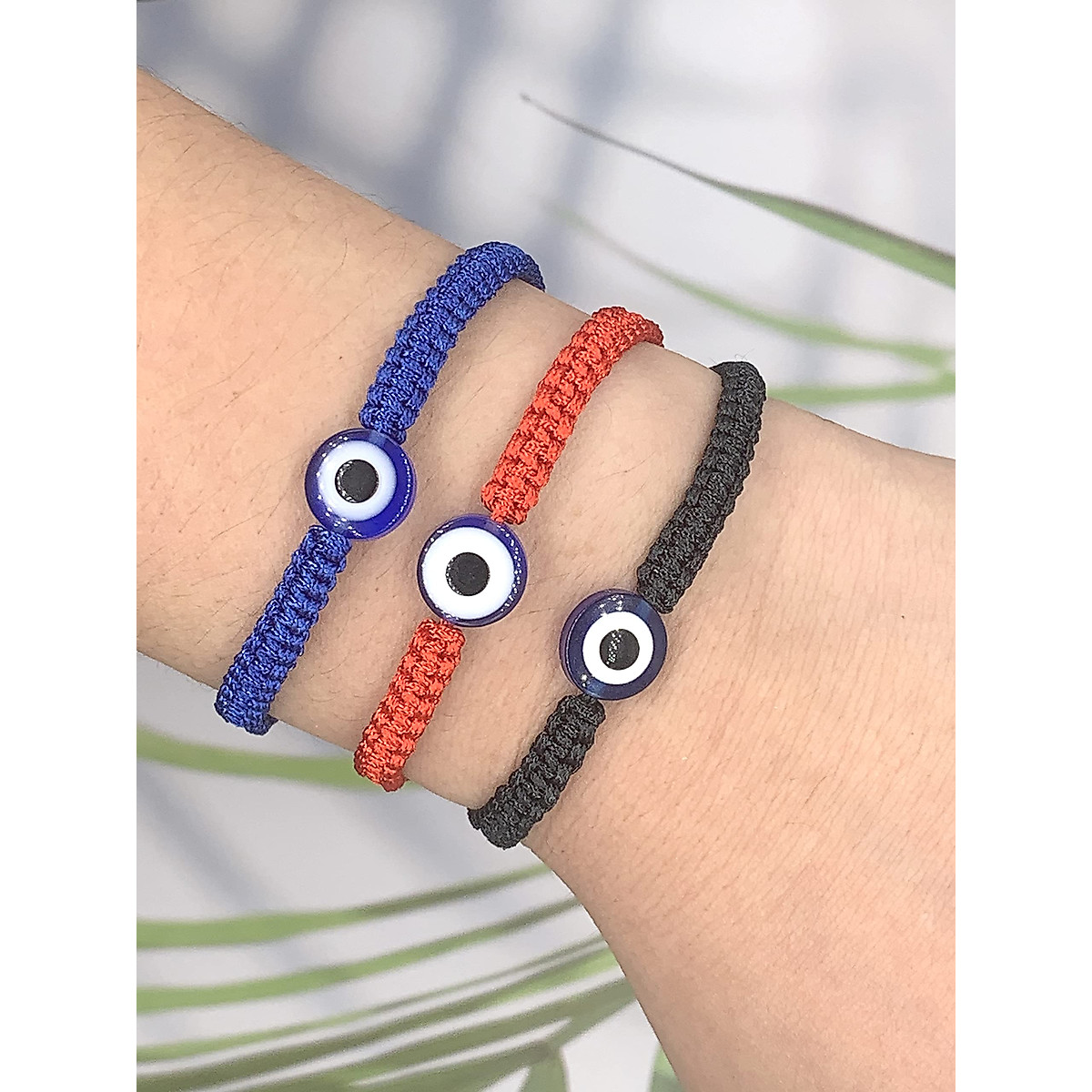 LAKIYOYO 14 Pcs Evil Eye Bracelets for Women 7 Knot Handmand Lucky Bracelets Adjustable Red Rope String Protection Bracelets Valentines Day Gifts