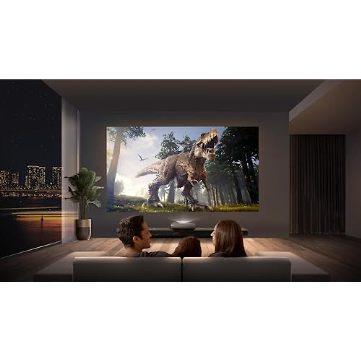 Hisense PX2-PRO Trichroma Ultra Short Throw Home Theater Projector, 90"-130", 4K UHD, Dolby Vision & Atmos, HDR10, 2400 ANSI Lumens, Google TV, Netflix