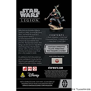 Atomic Mass Games Star Wars: Legion Boba Fett (Daimyo) Operative Expansion - Tabletop Miniatures Game, Strategy Game for Kids and Adults, Ages 14+, 2 Players, 3 Hour Playtime, Made